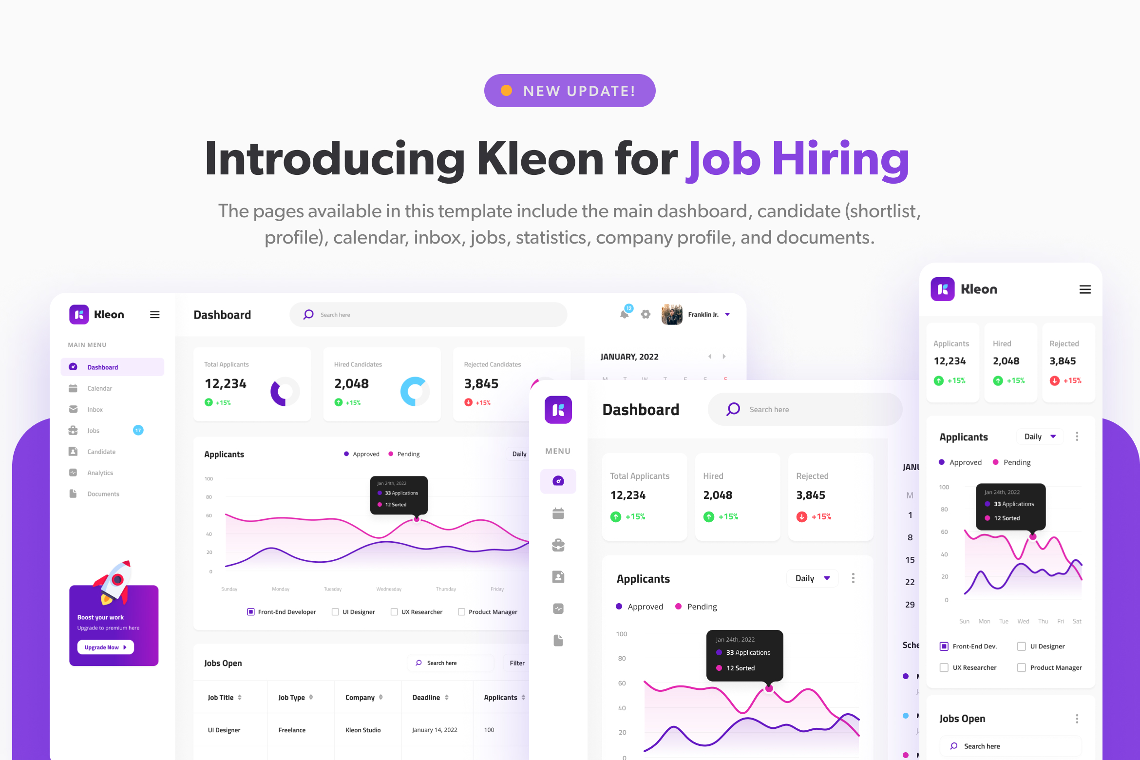 Kleon - Clean Admin Panel Dashboard UI Template Figma by peterdraw